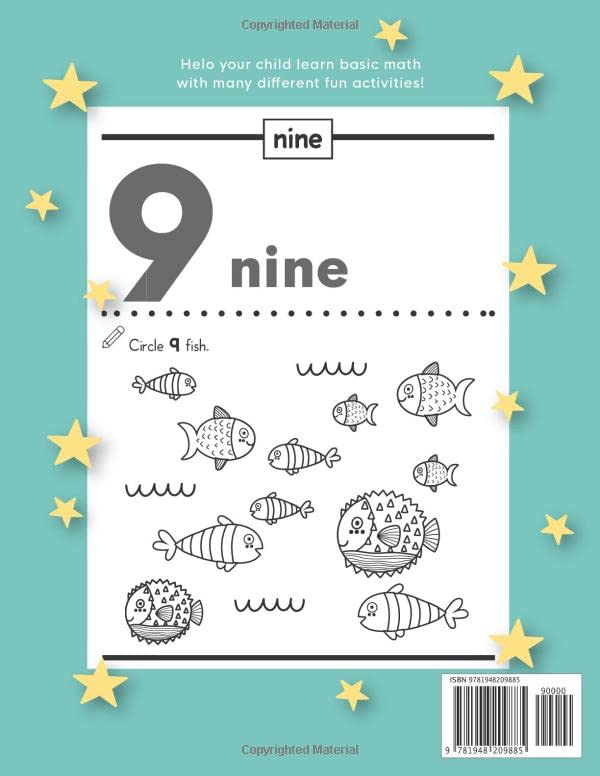 Preschool Math Workbook for Toddlers Ages 2-4: Beginner Math Preschool Learning Book with Number Tracing and Matching Activities for 2, 3 and 4 year olds and kindergarten prep