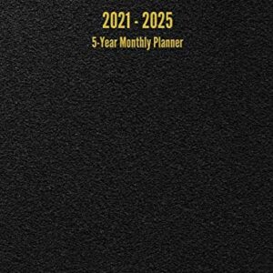 2021 - 2025 5-Year Monthly Planner: 60-Month Calendar (Black)