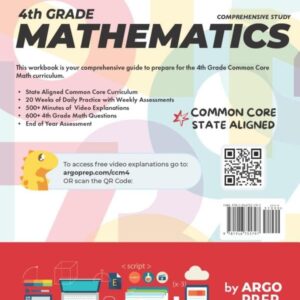 4th Grade Common Core Math: Daily Practice Workbook - Part I: Multiple Choice | 1000+ Practice Questions and Video Explanations | Argo Brothers (Next Generation Learning Standards Aligned (NGSS))