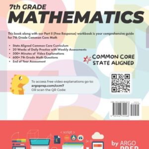 7th Grade Common Core Math: Daily Practice Workbook - Part I: Multiple Choice | 1000+ Practice Questions and Video Explanations | Argo Brothers (Next Generation Learning Standards Aligned (NGSS))