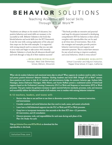 Behavior Solutions: Teaching Academic and Social Skills Through RTI at Work (A guide to closing the systemic behavior gap through collaborative PLC and RTI processes)