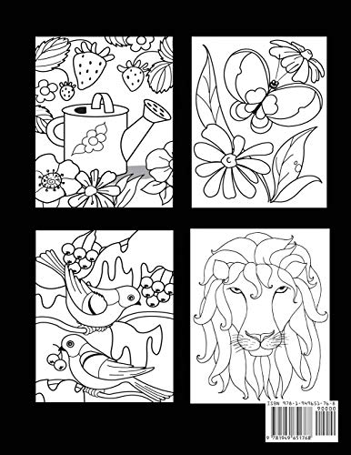 Large Print Coloring Book: Easy Patterns for Adults