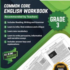 Common Core English Workbook: Grade 3 English