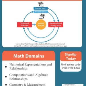 State of Texas Assessments of Academic Readiness (STAAR) Test Practice: 3rd Grade Math Practice Workbook and Full-length Online Assessments: Texas Test Study Guide (STAAR Redesign by Lumos Learning)