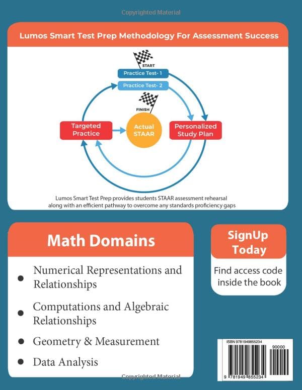 State of Texas Assessments of Academic Readiness (STAAR) Test Practice: 3rd Grade Math Practice Workbook and Full-length Online Assessments: Texas Test Study Guide (STAAR Redesign by Lumos Learning)