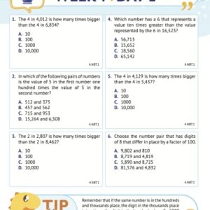 4th Grade Common Core Math: Daily Practice Workbook - Part I: Multiple Choice | 1000+ Practice Questions and Video Explanations | Argo Brothers (Next Generation Learning Standards Aligned (NGSS))