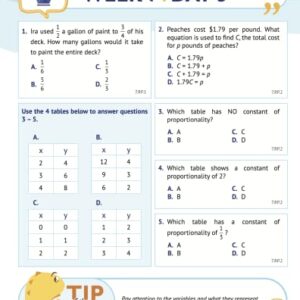 7th Grade Common Core Math: Daily Practice Workbook - Part I: Multiple Choice | 1000+ Practice Questions and Video Explanations | Argo Brothers (Next Generation Learning Standards Aligned (NGSS))