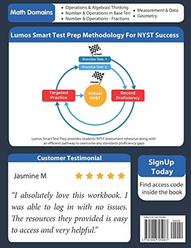 New York State Test Prep: 3rd Grade Math Practice Workbook and Full-length Online Assessments: NYST Study Guide (NYST by Lumos Learning)