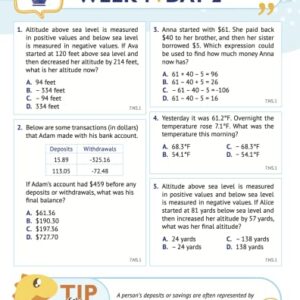 7th Grade Common Core Math: Daily Practice Workbook - Part I: Multiple Choice | 1000+ Practice Questions and Video Explanations | Argo Brothers (Next Generation Learning Standards Aligned (NGSS))