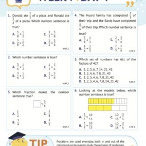 4th Grade Common Core Math: Daily Practice Workbook - Part I: Multiple Choice | 1000+ Practice Questions and Video Explanations | Argo Brothers (Next Generation Learning Standards Aligned (NGSS))