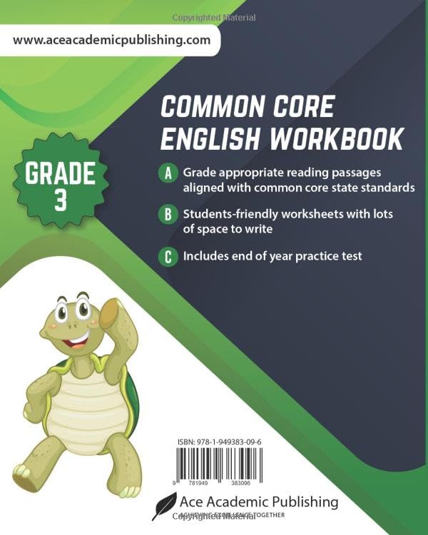 Common Core English Workbook: Grade 3 English