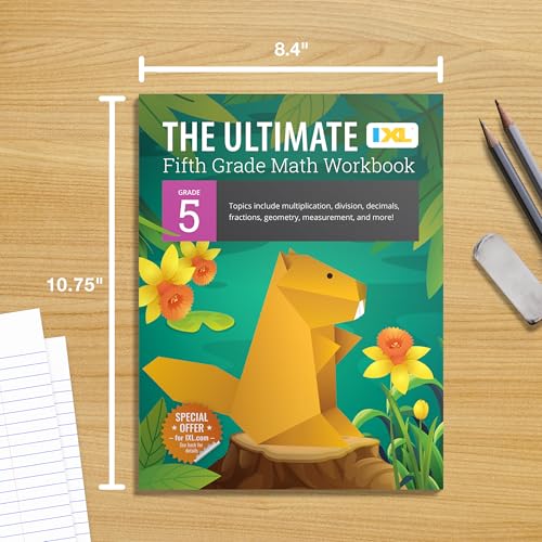 IXL The Ultimate 5th Grade Math Workbooks, 5th Grade Workbook Covering Multiplication, Division, Fractions, Decimals, Geometry, and More 5th Grade Math, Math Workbook Grade 5 (IXL Ultimate Workbooks)