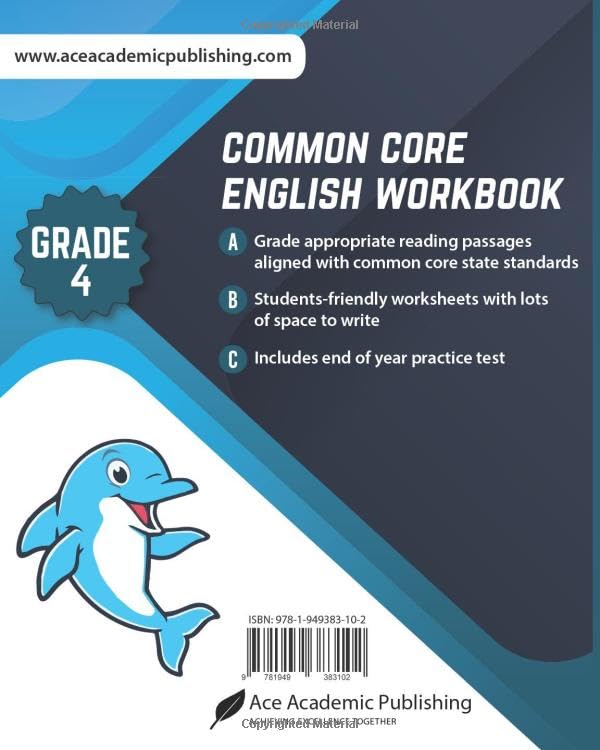 Common Core English Workbook: Grade 4 English