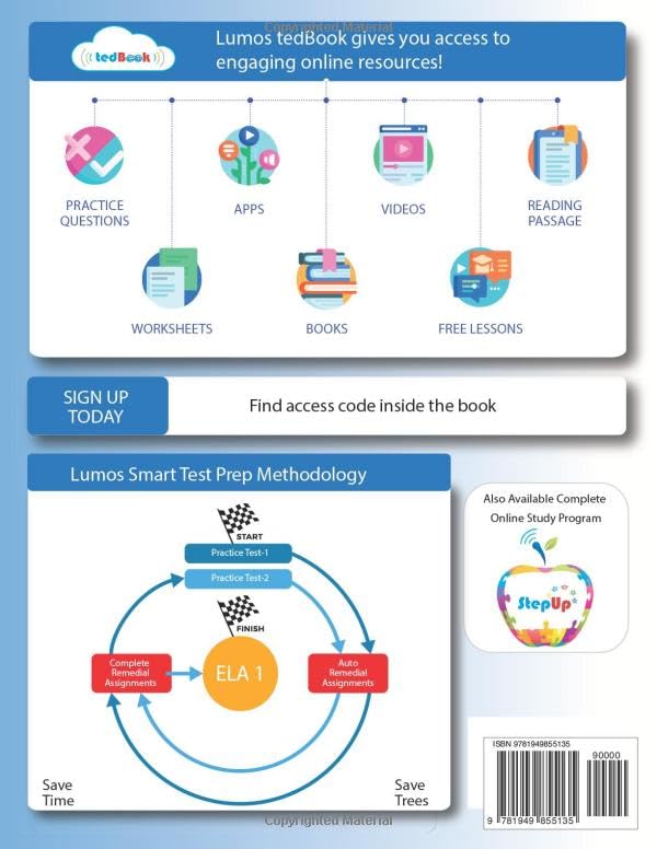 High School ELA 1 Practice Workbook - English Language Arts Online Assessments and Standards-Based Lessons: Lumos Skills Mastery Grade 9