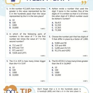 4th Grade Common Core Math: Daily Practice Workbook - Part I: Multiple Choice | 1000+ Practice Questions and Video Explanations | Argo Brothers (Next Generation Learning Standards Aligned (NGSS))