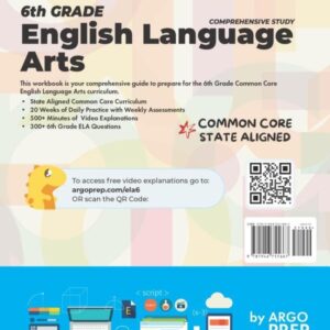 6th Grade Common Core ELA (English Language Arts): Daily Practice Workbook | 300+ Practice Questions and Video Explanations | Common Core State ... Standards Aligned (NGSS) ELA Workbooks)