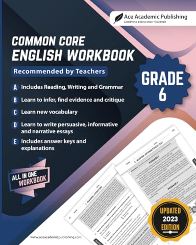 Common Core English Workbook: Grade 6 English