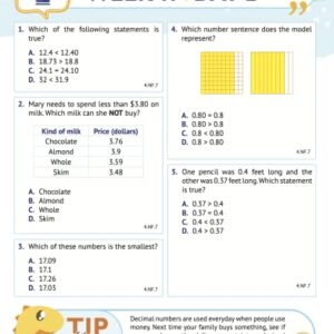 4th Grade Common Core Math: Daily Practice Workbook - Part I: Multiple Choice | 1000+ Practice Questions and Video Explanations | Argo Brothers (Next Generation Learning Standards Aligned (NGSS))