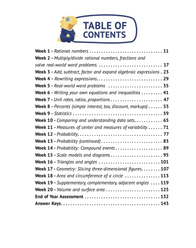 7th Grade Common Core Math: Daily Practice Workbook - Part I: Multiple Choice | 1000+ Practice Questions and Video Explanations | Argo Brothers (Next Generation Learning Standards Aligned (NGSS))