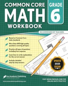 6th grade math workbook: commoncore math workbook