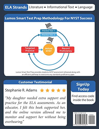 New York State Test Prep: Grade 5 English Language Arts Literacy (ELA) Practice Workbook and Full-length Online Assessments: NYST Study Guide (NYST by Lumos Learning)