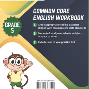 Common Core English Workbook: Grade 5 English