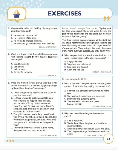 4th Grade Common Core ELA (English Language Arts): Daily Practice Workbook | 300+ Practice Questions and Video Explanations | Common Core State ... Standards Aligned (NGSS) ELA Workbooks)