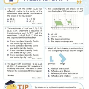 8th Grade Common Core Math: Daily Practice Workbook | 1000+ Practice Questions and Video Explanations | Argo Brothers (Next Generation Learning Standards Aligned (NGSS))