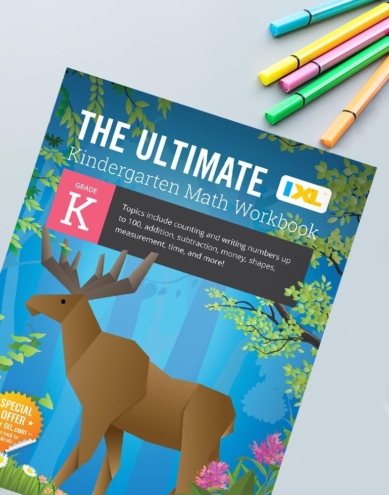 IXL The Ultimate Math Kindergarten Workbooks, Shapes, Addition, Subtraction, Learn to Write and Count Numbers 0-100 & More Kindergarten Math, Kindergarten Math Workbook (IXL Ultimate Workbooks)