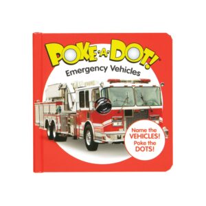 melissa & doug children’s book – poke-a-dot: emergency vehicles (board book with buttons to pop)