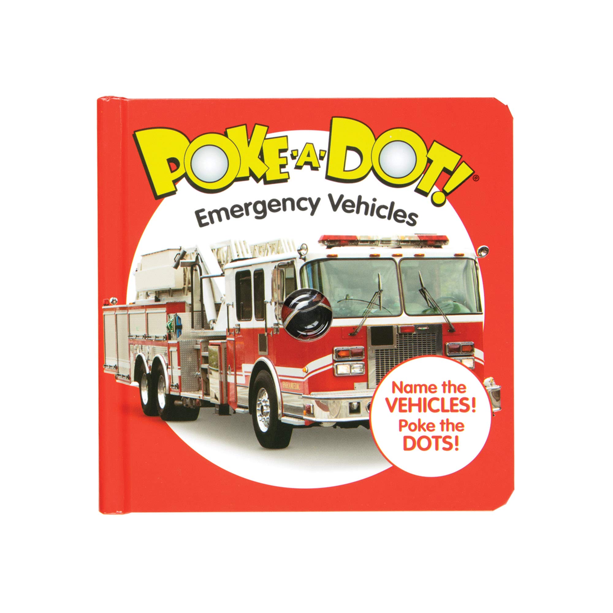 Melissa & Doug Children’s Book – Poke-a-Dot: Emergency Vehicles (Board Book with Buttons to Pop)