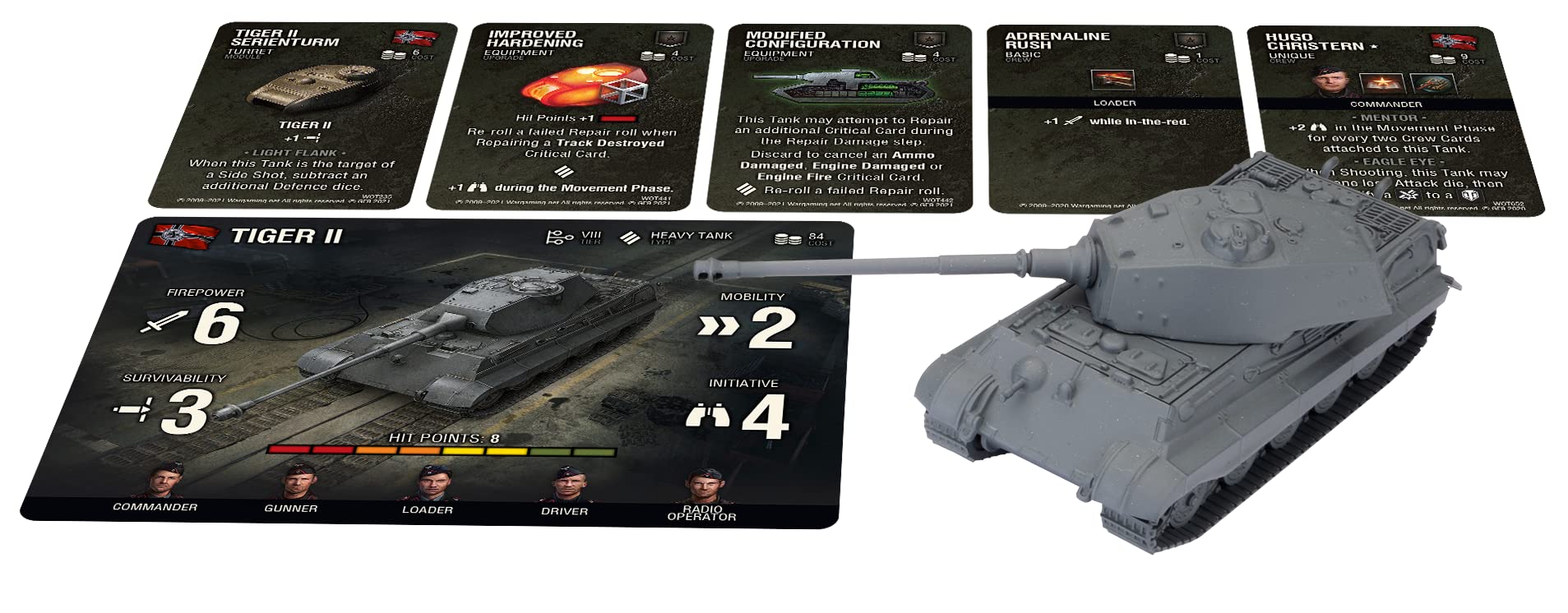 Gale Force Nine World of Tanks: German Tiger II - Wave 7 Heavy Tank Expansion, Miniatures Game