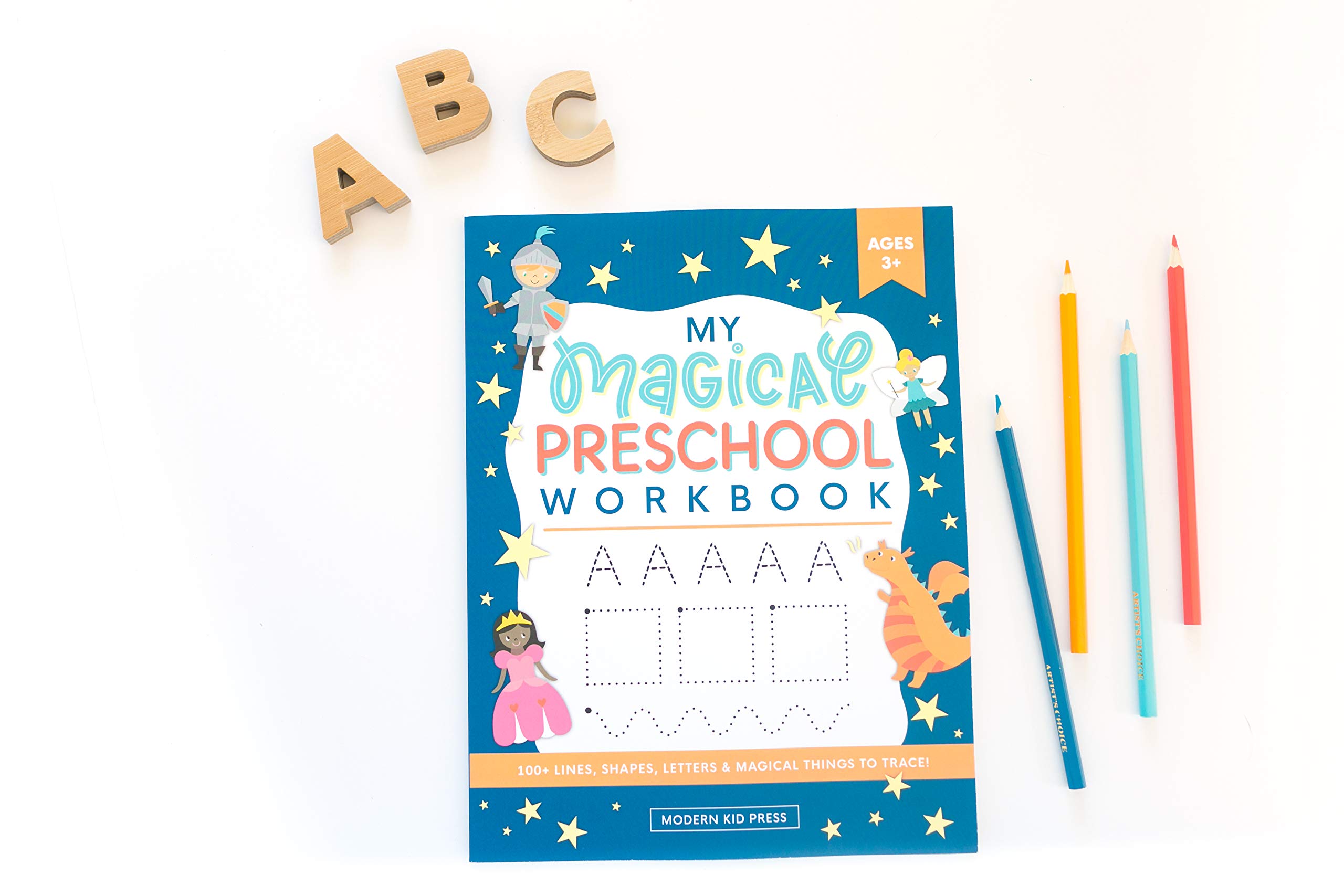 My Magical Preschool Workbook: Letter Tracing | Coloring for Kids Ages 3 + | Lines and Shapes Pen Control | Toddler Learning Activities | Pre K to Kindergarten (Preschool Workbooks)