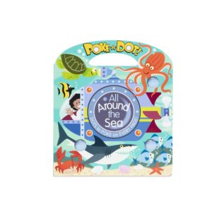 melissa & doug childrens book poke-a-dot: all around the sea