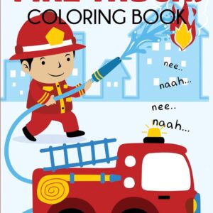 Fire Trucks Coloring Book: With Bonus Activity Pages