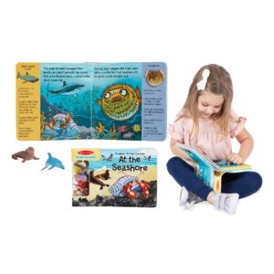 Melissa & Doug Children’s Book - Play-Alongs: At the Seashore (10 Pages, 10 Sea Creature Toys)