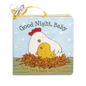 melissa & doug children's book - good night, baby (board book with 5 play tags to tuck into pockets)