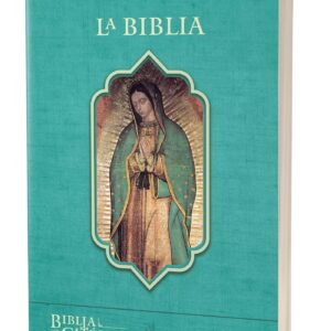 La Biblia Católica: Tamaño grande, Edición letra grande. Rústica, azul, con Virgen