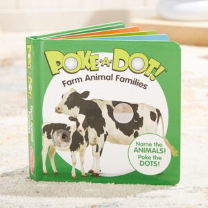 Melissa & Doug Children’s Book – Poke-a-Dot: Farm Animal Families (Board Book with Buttons to Pop)