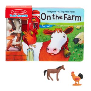 melissa & doug children’s book - play-alongs: on the farm (10 pages, 10 farm animal toys)