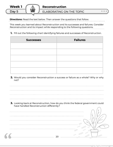 8th Grade Social Studies: Daily Practice Workbook | 20 Weeks of Fun Activities | History | Civic and Government | Geography | Economics | + Video Explanations for Each Question