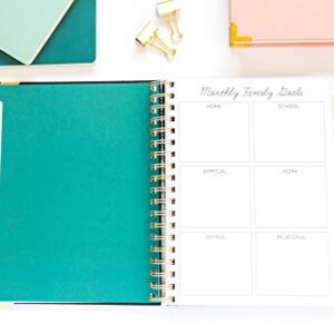 The Homeschool Planner: Beautiful and Undated with Monthly Tabs | To Do List, Goals, Meal Planning & Academic Tools | Homeschooling, Distance Learning & Family Organizer | Gold Spiral