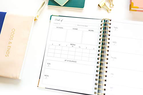 The Homeschool Planner: Beautiful and Undated with Monthly Tabs | To Do List, Goals, Meal Planning & Academic Tools | Homeschooling, Distance Learning & Family Organizer | Gold Spiral