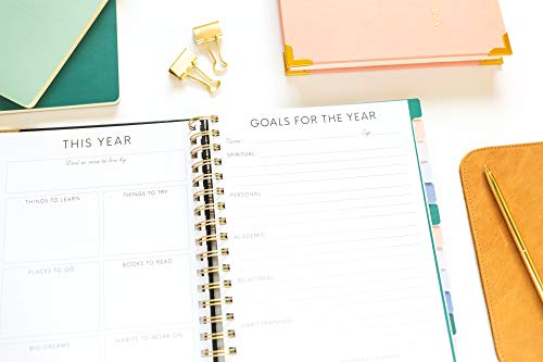 The Homeschool Planner: Beautiful and Undated with Monthly Tabs | To Do List, Goals, Meal Planning & Academic Tools | Homeschooling, Distance Learning & Family Organizer | Gold Spiral