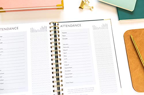 The Homeschool Planner: Beautiful and Undated with Monthly Tabs | To Do List, Goals, Meal Planning & Academic Tools | Homeschooling, Distance Learning & Family Organizer | Gold Spiral