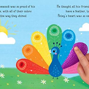 Peacock's Rainbow Feathers - Touch and Feel Board Book - Sensory Board Book