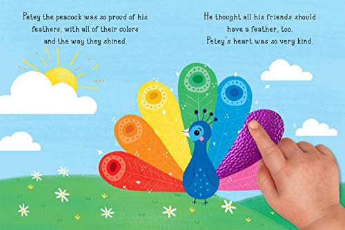 Peacock's Rainbow Feathers - Touch and Feel Board Book - Sensory Board Book