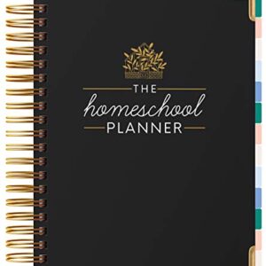 The Homeschool Planner: Beautiful and Undated with Monthly Tabs | To Do List, Goals, Meal Planning & Academic Tools | Homeschooling, Distance Learning & Family Organizer | Gold Spiral