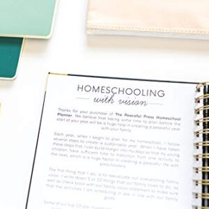 The Homeschool Planner: Beautiful and Undated with Monthly Tabs | To Do List, Goals, Meal Planning & Academic Tools | Homeschooling, Distance Learning & Family Organizer | Gold Spiral