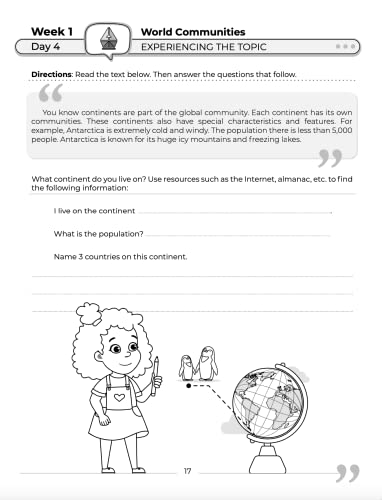 3rd Grade Social Studies: Daily Practice Workbook | 20 Weeks of Fun Activities | History | Civic and Government | Geography | Economics | + Video ... Each Question (Social Studies by ArgoPrep)